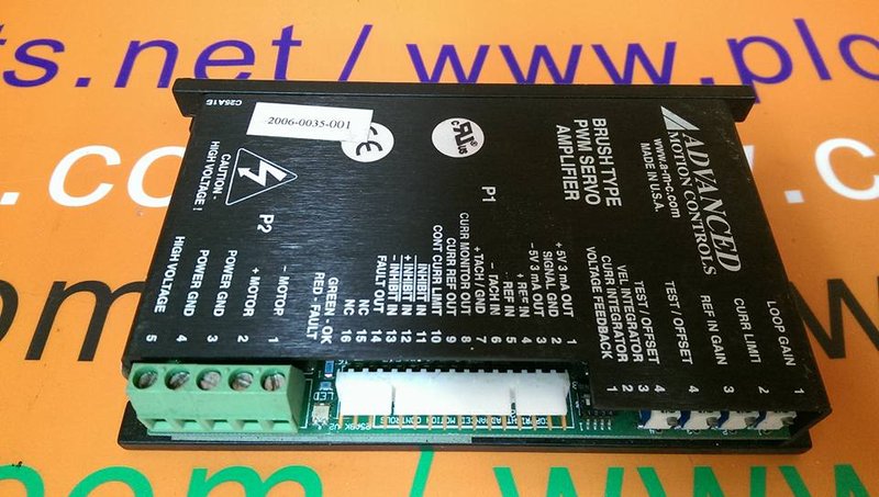 ADVANCED MOTION CONTROL BRUSH TYPE PWM SERVO AMPLIFIER - PLC DCS SERVO Control MOTOR POWER ...